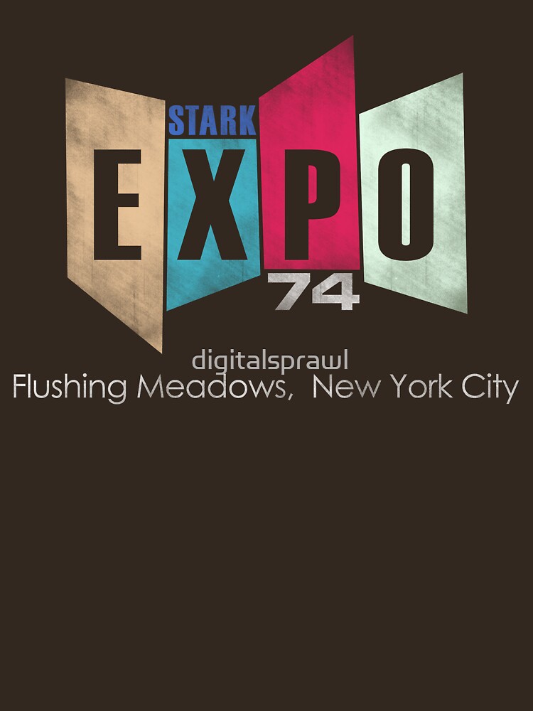 "Stark Expo '74" T-shirt for Sale by digitalsprawl | Redbubble | iron ...