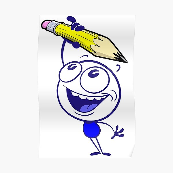 "Pencilmate Hails The Pencil" Poster for Sale by Pencilmation | Redbubble