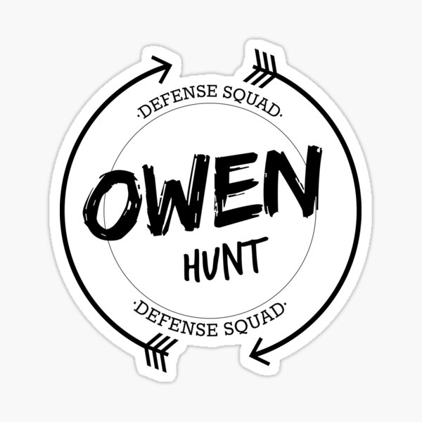 "OWEN DEFENSE SQUAD" Sticker for Sale by localfandoms | Redbubble