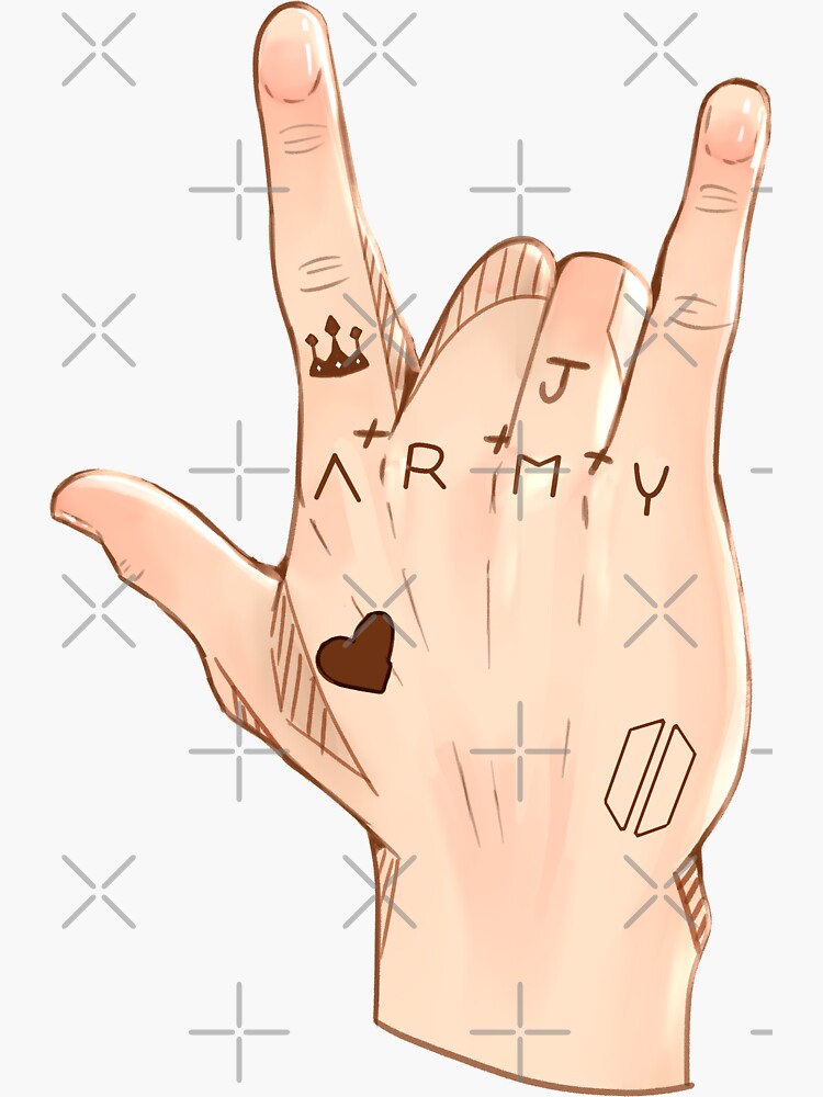 "Jk hand" Sticker for Sale by SedonaW | Redbubble