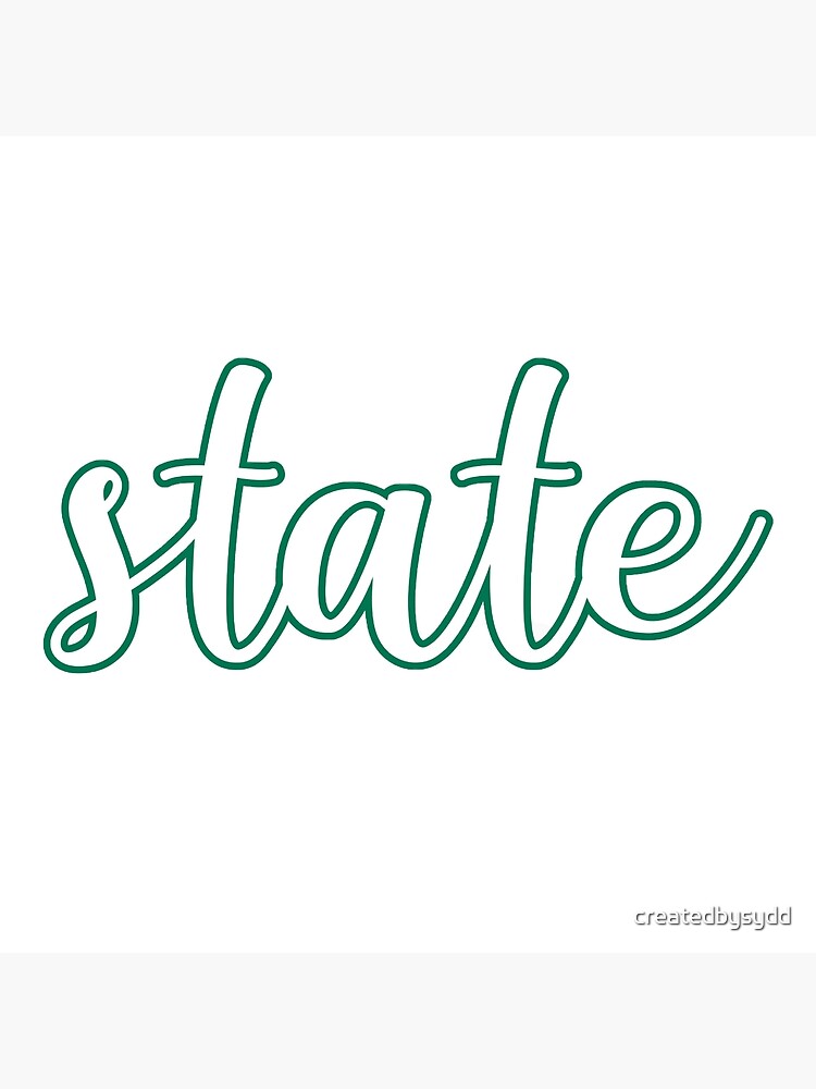 "state cursive" Poster for Sale by sydnirotenberg | Redbubble