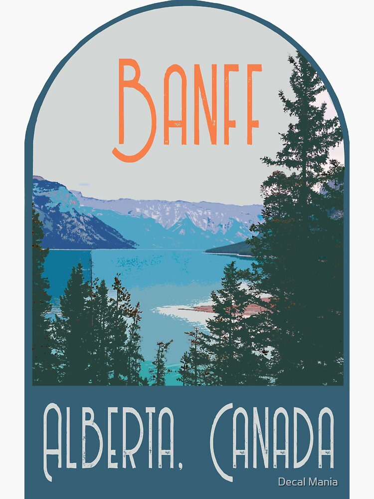 "Banff Alberta, CA Decal" Sticker for Sale by zsonn | Redbubble