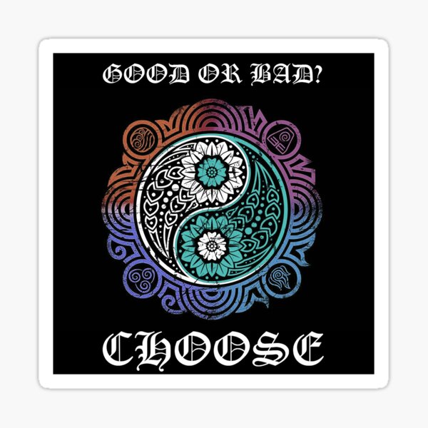 "Yin Yang Good or Bad" Sticker by mohammad19i | Redbubble