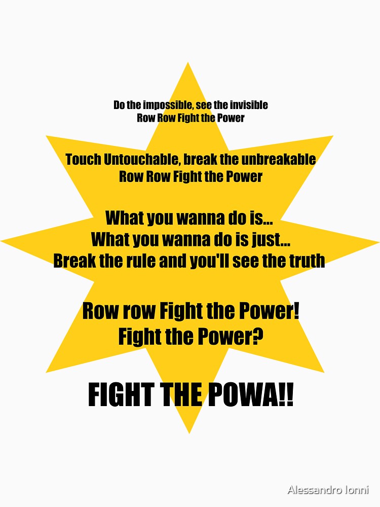 "Row Row Fight the Powa" T-shirt for Sale by Reinheit | Redbubble | row ...