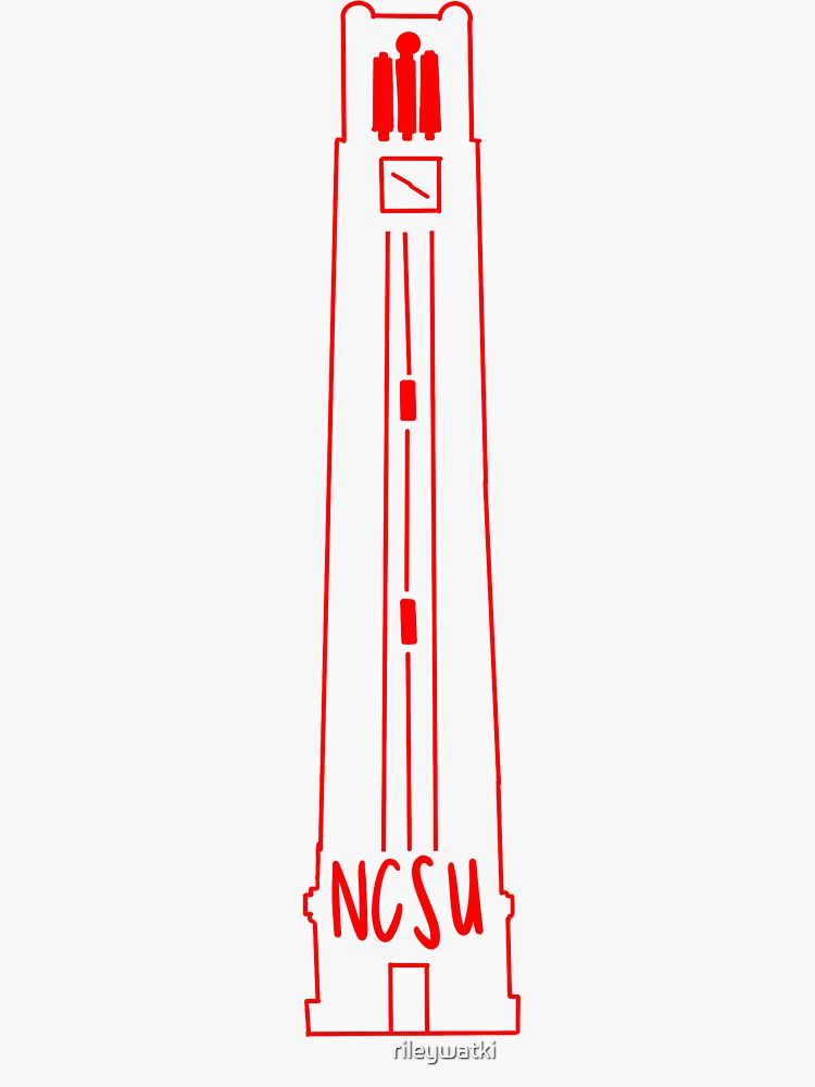 "NCSU Bell Tower" Sticker by rileywatki | Redbubble