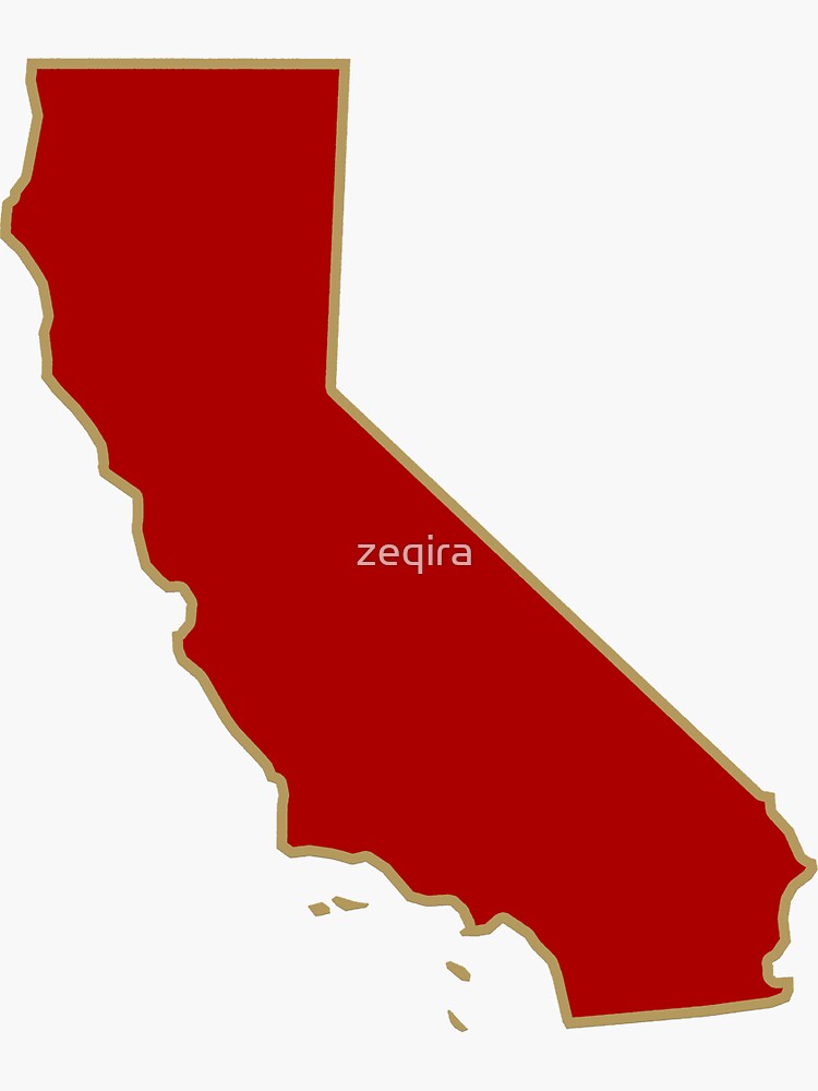"California State Outline" Sticker by zeqira | Redbubble