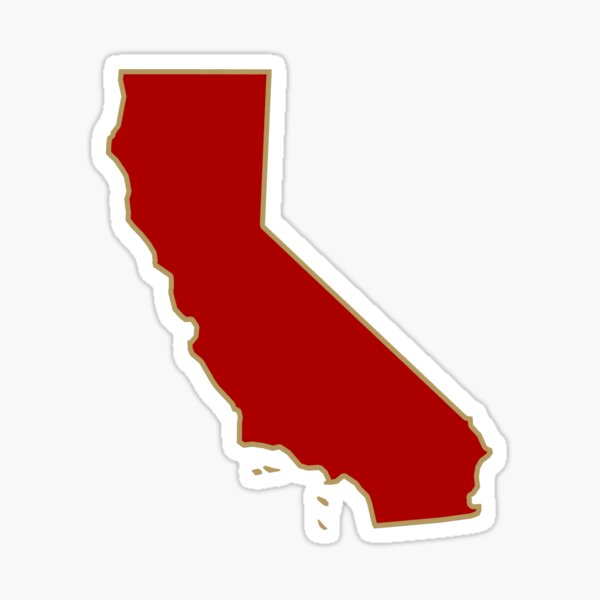 "California State Outline" Sticker by zeqira | Redbubble