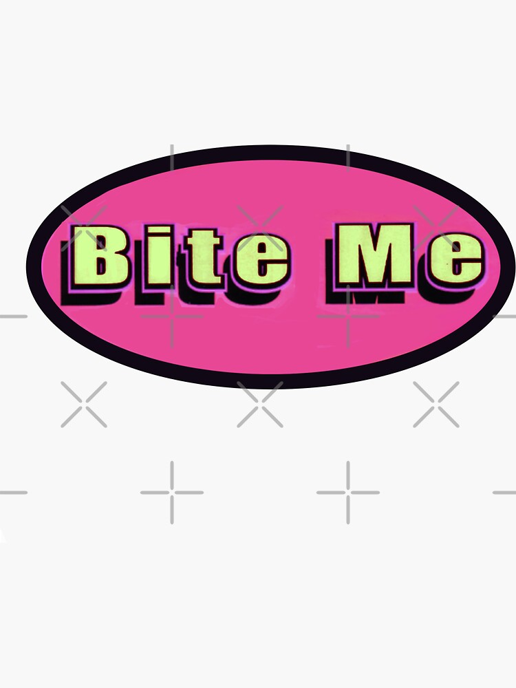 "bite" Sticker for Sale by prettyuglyangel | Redbubble