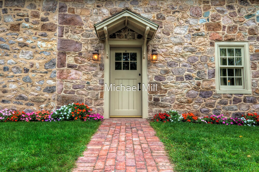"Exterior of a Beautiful Stone Cottage" by Michael Mill | Redbubble
