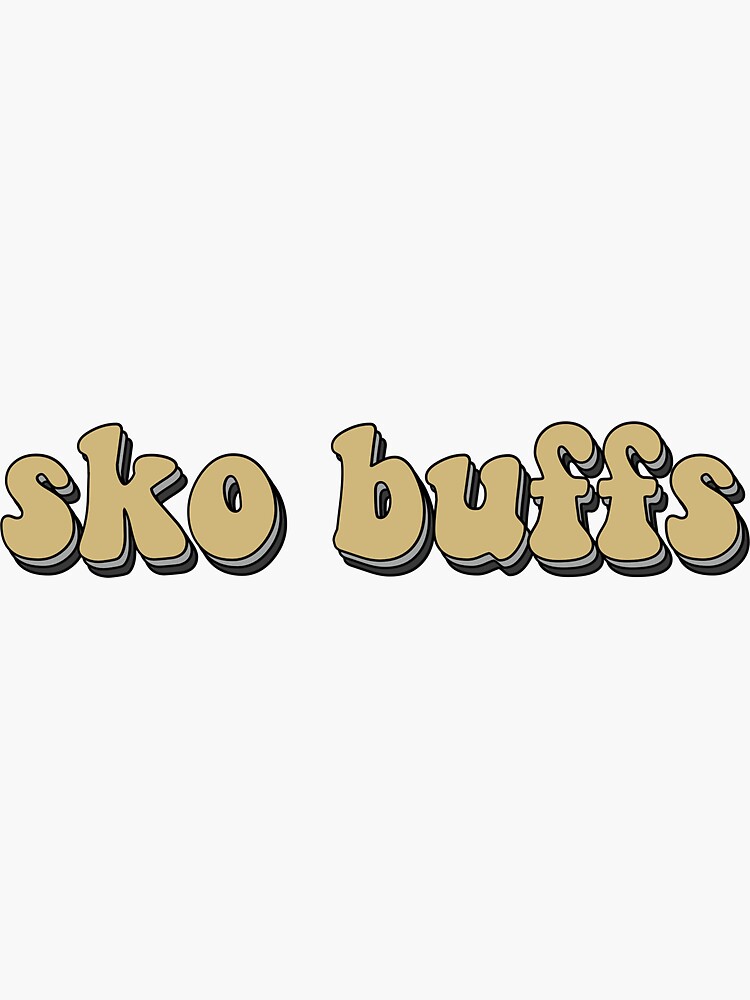 "Gold Triple "Sko Buffs"" Sticker by magnoliastudios | Redbubble