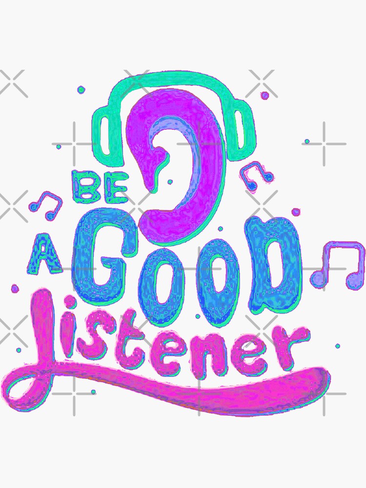 "Be a good listener - title of calligraphy lettering typography text ...