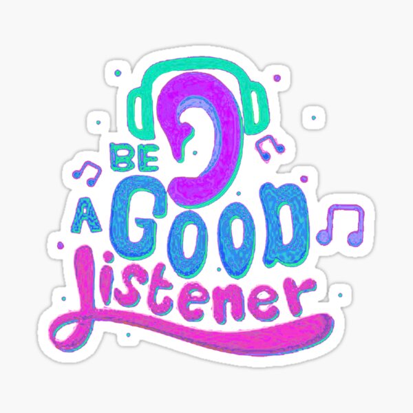 "Be a good listener - title of calligraphy lettering typography text ...