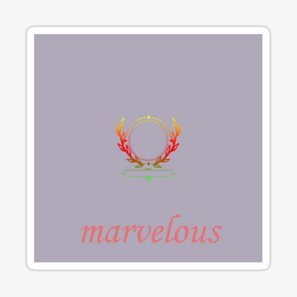 "Marvelous design for redbubble" Sticker by alirehmat44 | Redbubble