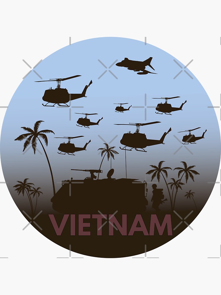 "Vietnam War" Sticker for Sale by NorseTech | Redbubble