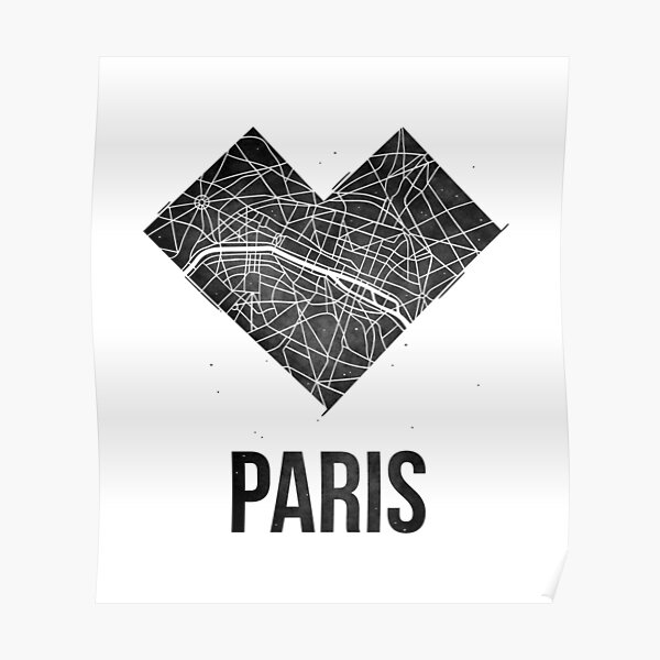 Póster «Mapa de Paris» de Motivburg | Redbubble