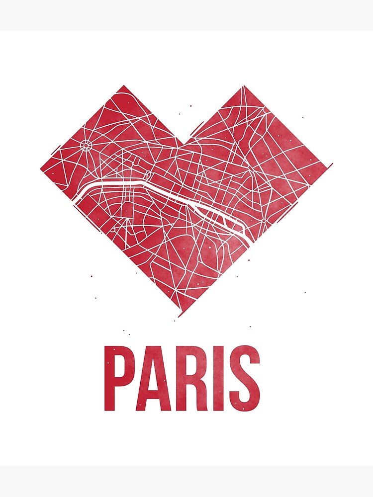 "Paris map" Poster for Sale by Motivburg | Redbubble