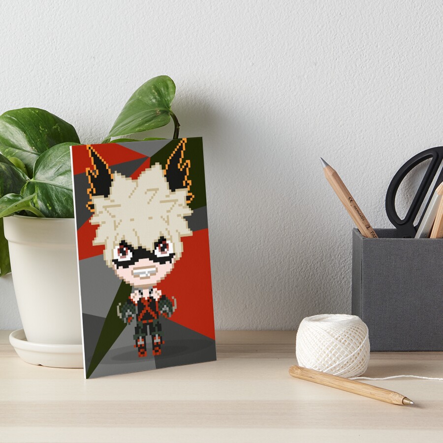 "My Hero Academia: Katsuki Bakugo Pixel Art" Art Board Print by ...