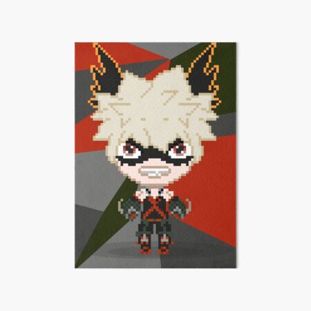 "My Hero Academia: Katsuki Bakugo Pixel Art" Art Board Print by ...