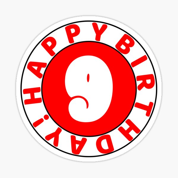 Happy 9th Birthday Stickers | Redbubble