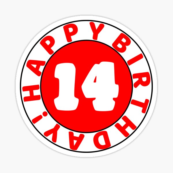 Happy 14th Birthday Stickers | Redbubble