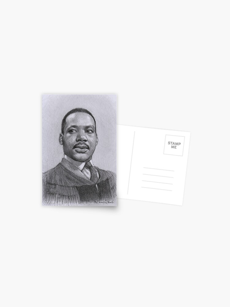 "Martin Luther King Jr" Postcard for Sale by thedrawinghands | Redbubble