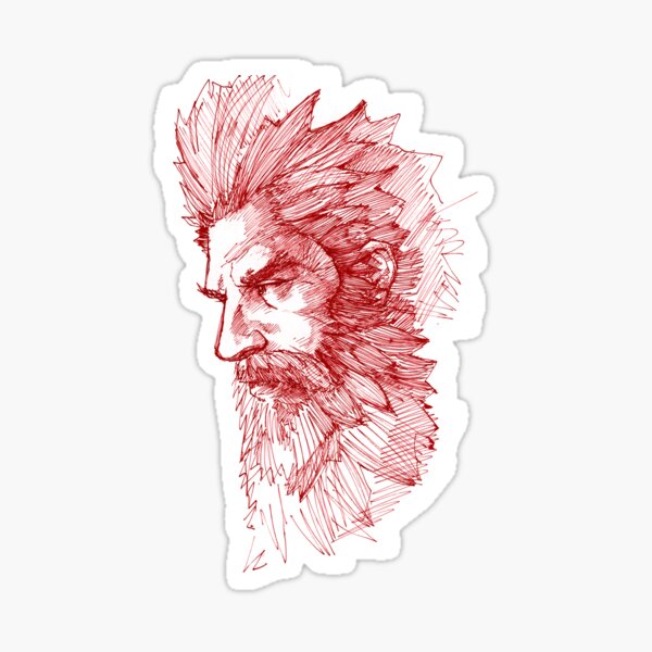 "Beardy Old Man Number one" Sticker by silverman00 | Redbubble
