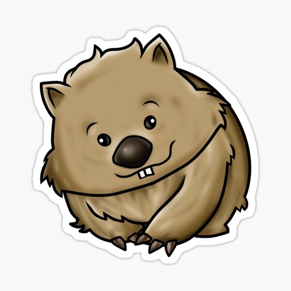 Cartoon Wombat Stickers | Redbubble