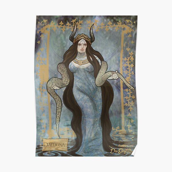 "Celtic Goddess- Damona" Poster for Sale by dangoodfellow | Redbubble