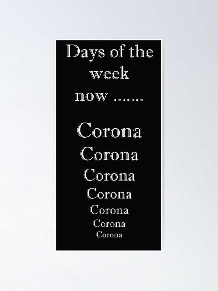 "Days of the week" Poster for Sale by Crazyblueplanet | Redbubble