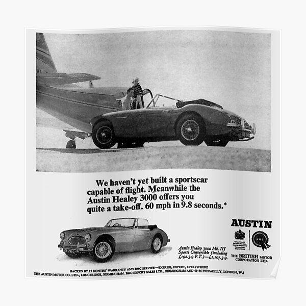 "AUSTIN HEALEY 3000" Poster for Sale by ThrowbackMotors | Redbubble