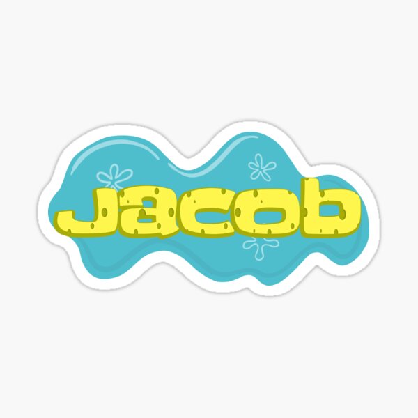 "Boy Name Jacob in SpongeBob Cartoon Style" Sticker for Sale by Space ...
