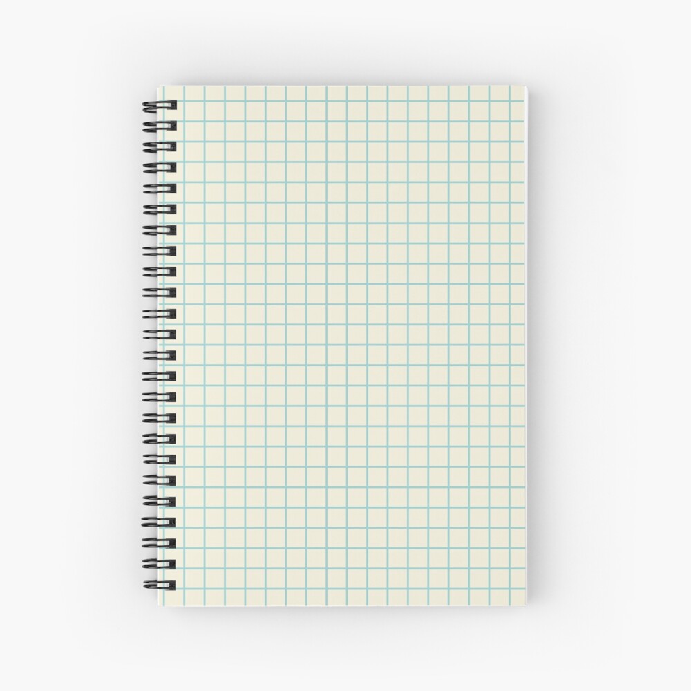 "Blank checked copy book pattern for math practice" Spiral Notebook for ...