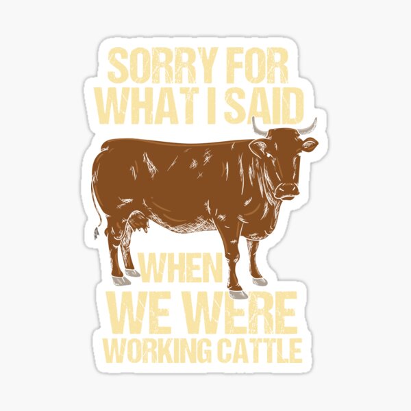 "Funny Cattle Breeder Gift - Farm animal" Sticker for Sale by Sandra78 ...