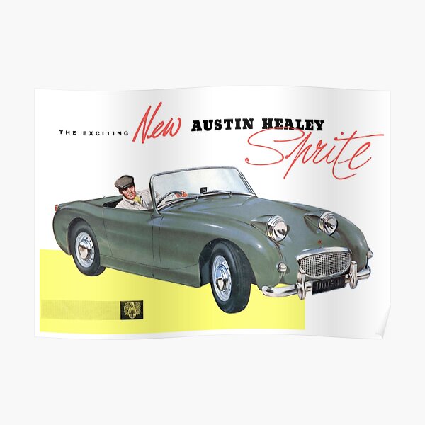 "AUSTIN HEALEY SPRITE" Poster for Sale by ThrowbackMotors | Redbubble