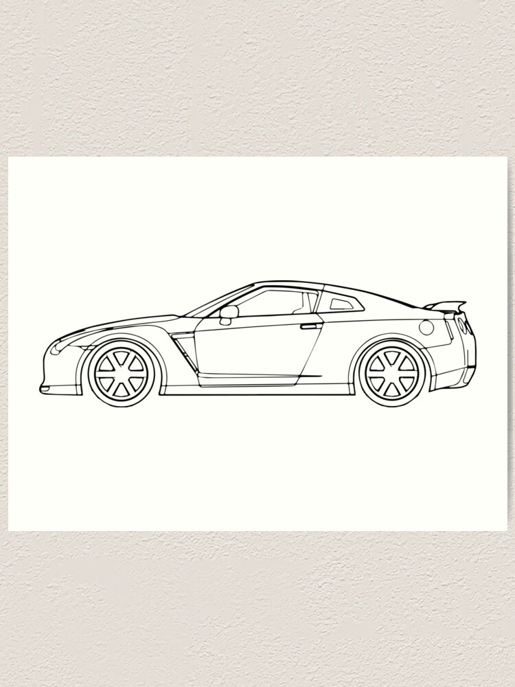 "nissan GTR GT-R R35 Skyline" Art Print for Sale by chunknozza | Redbubble