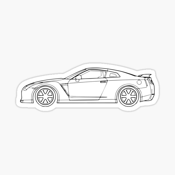 "nissan GTR GT-R R35 Skyline" Sticker by chunknozza | Redbubble