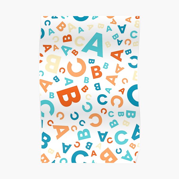 "ABC pattern for children 01" Poster for Sale by Slanapotam | Redbubble