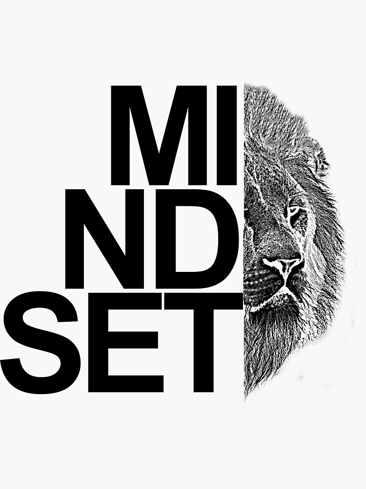 "Lion motif mindset" Sticker by Designation4 | Redbubble