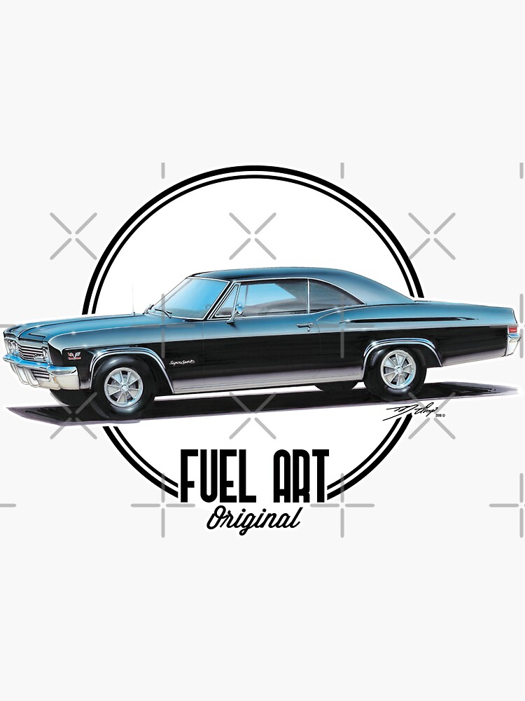 "1966 Impala SS 427 Marker Rendering" Sticker for Sale by ...