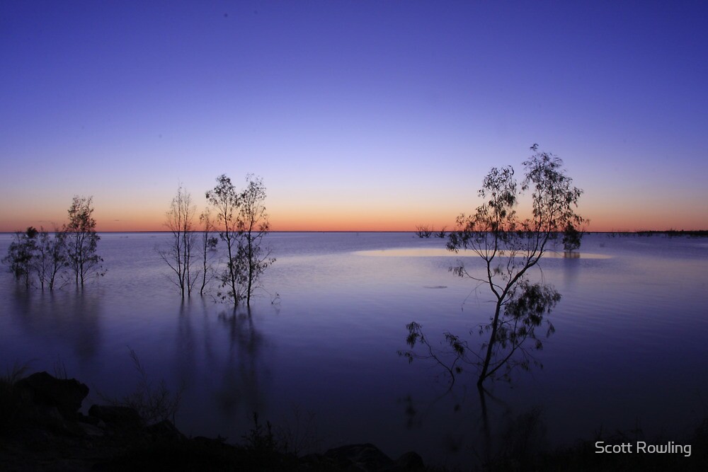 "Menindee Lakes Sunset" by Scott Rowling | Redbubble