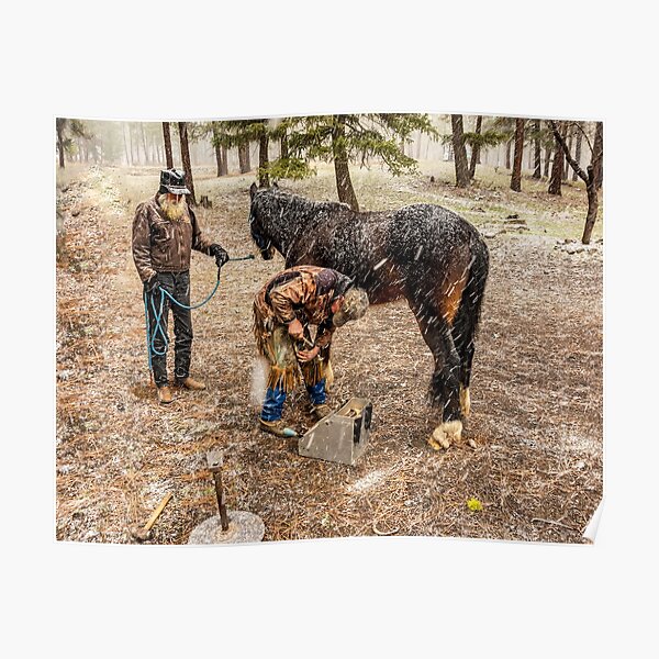 "The Farrier At Work" Poster by mtbearded1 | Redbubble