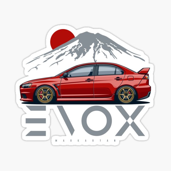 "Lancer Evo X" Sticker for Sale by OlegMarkaryan | Redbubble