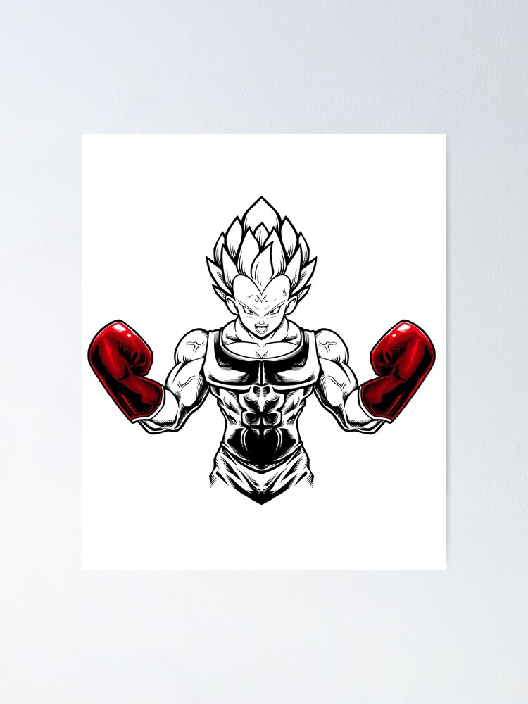 "Vegeta Boxing" Poster by salahmed88 | Redbubble