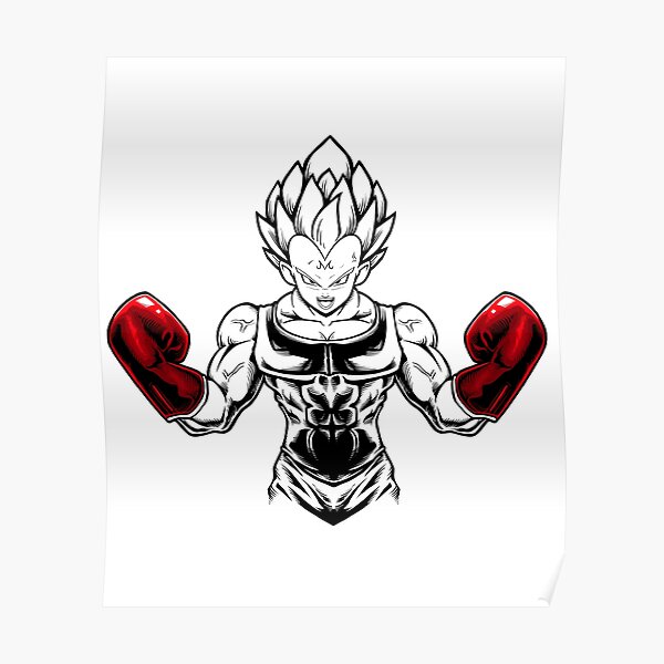 "Vegeta Boxing" Poster by salahmed88 | Redbubble