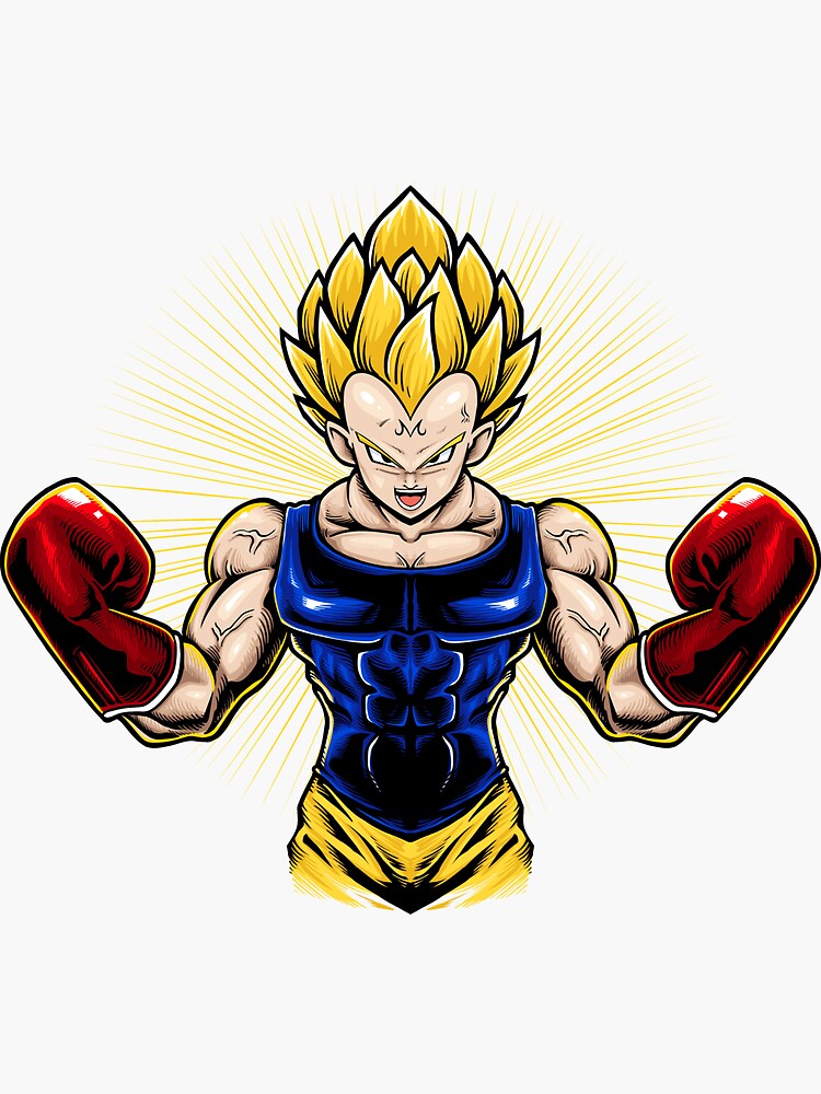 "Vegeta Boxing" Sticker for Sale by salahmed88 | Redbubble