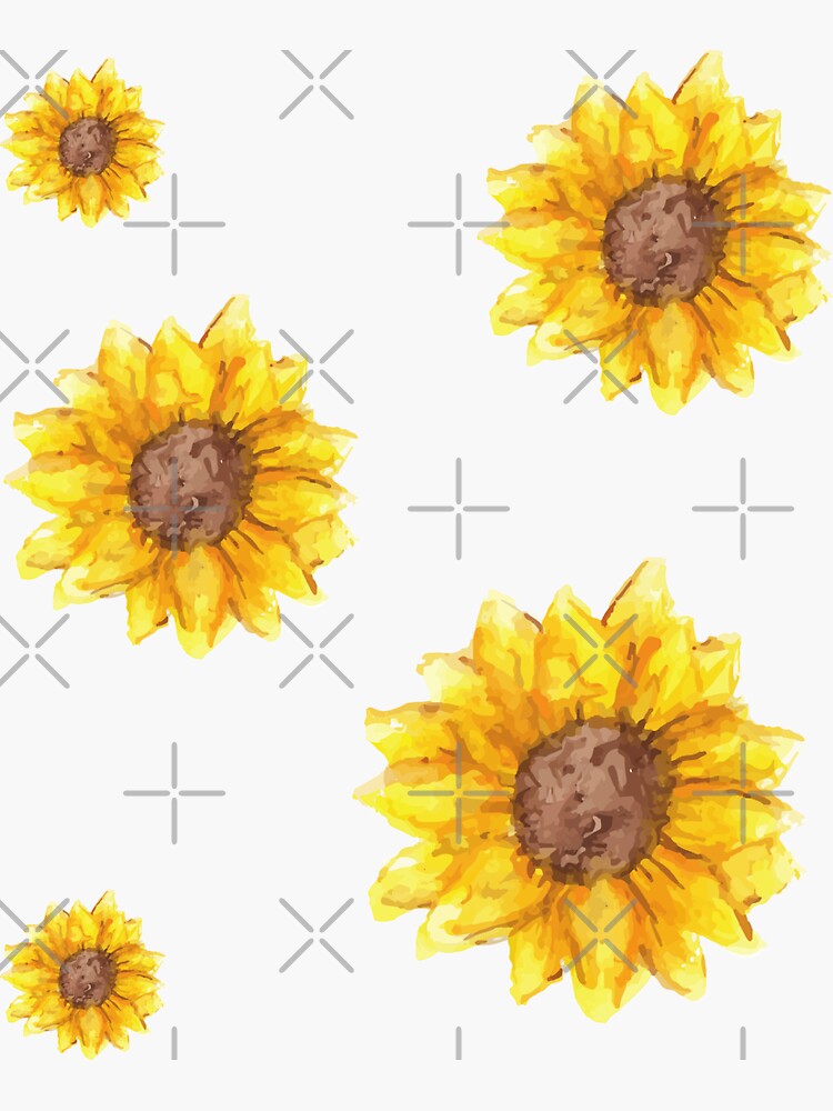 "Yellow Sunflower Pack" Sticker by SoTrendy | Redbubble