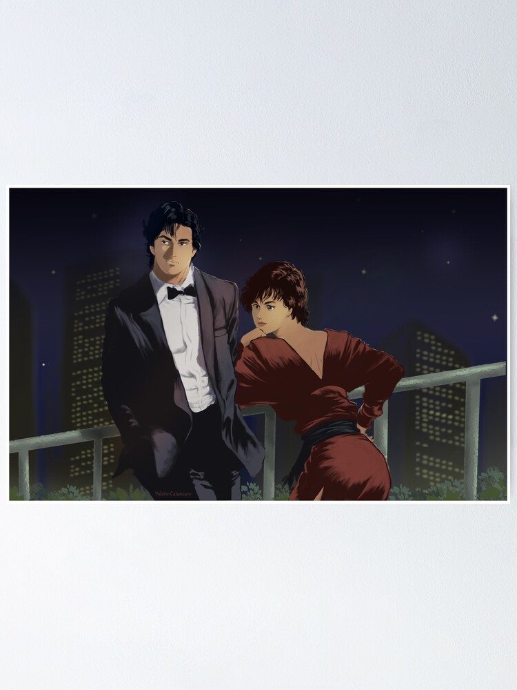 "Ryo and Kaori digital art" Poster by adropofcolor | Redbubble