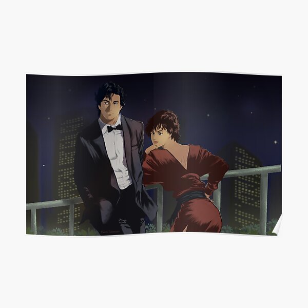 "Ryo and Kaori digital art" Poster by adropofcolor | Redbubble