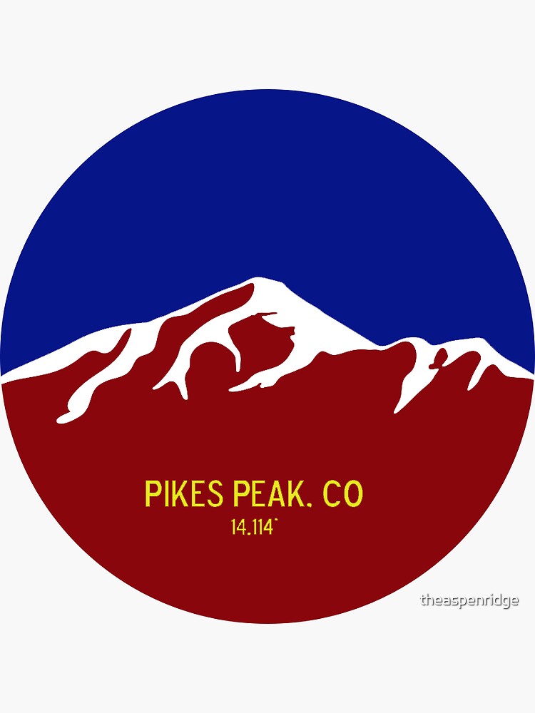 "Pikes Peak Colorado sticker" Sticker for Sale by theaspenridge | Redbubble