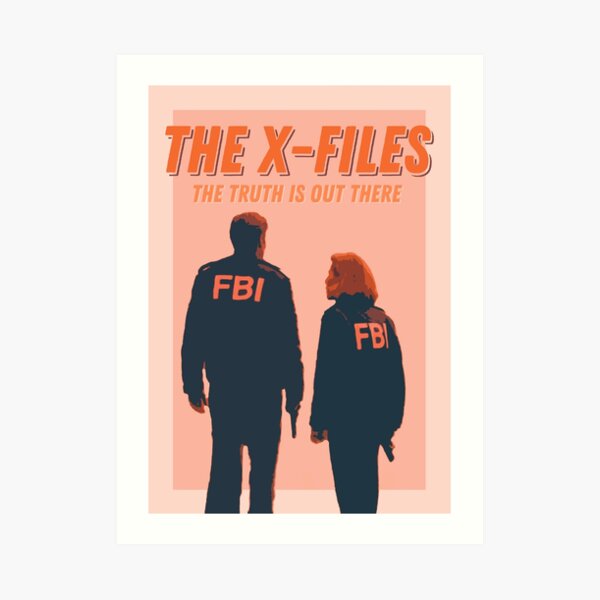 "Mulder and Scully X-FILES Vintage Inspired Retro Poster" Art Print by ...